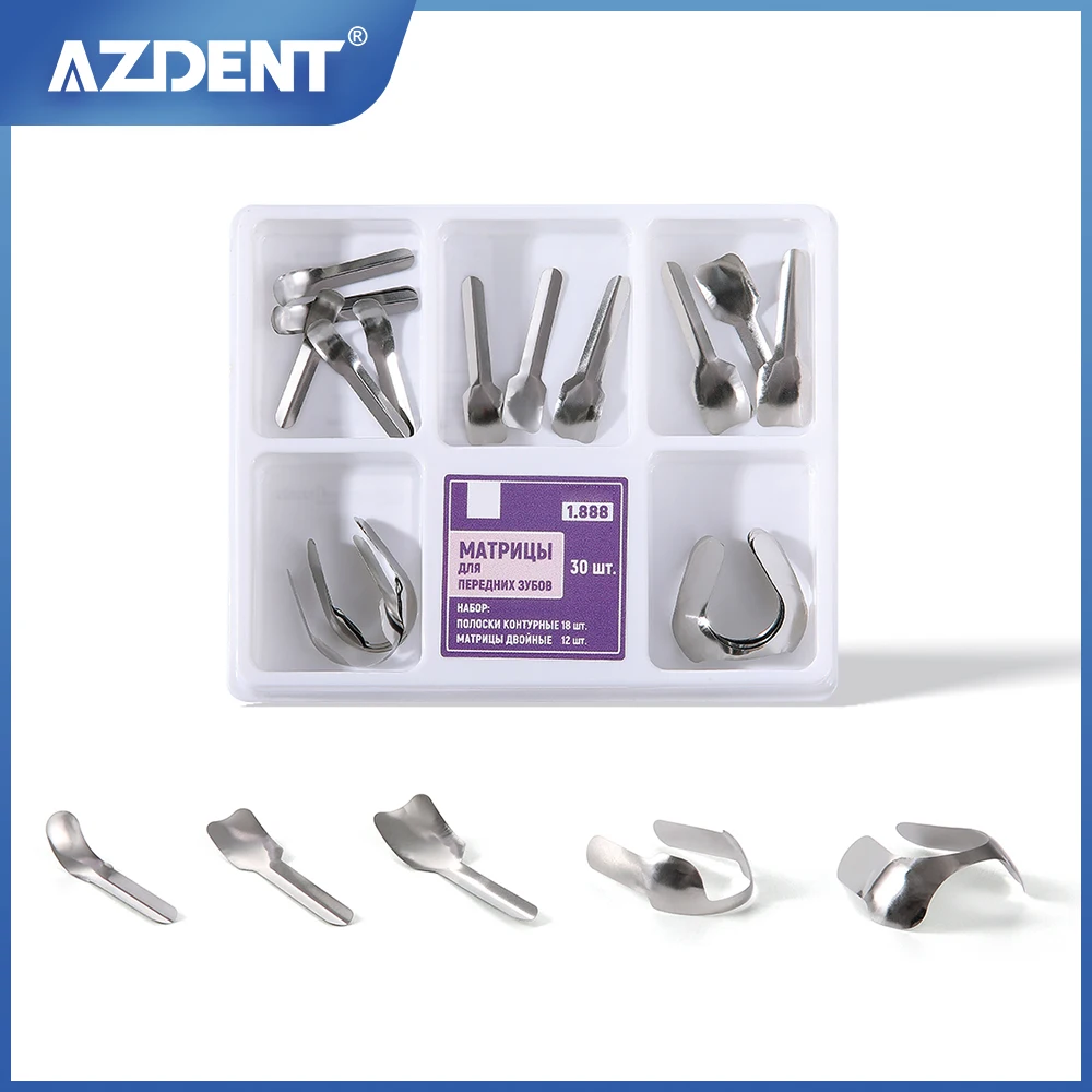 AZDENT 30pcs/box Dental Proximal Anterior Strips Kit Large Small Twin ...