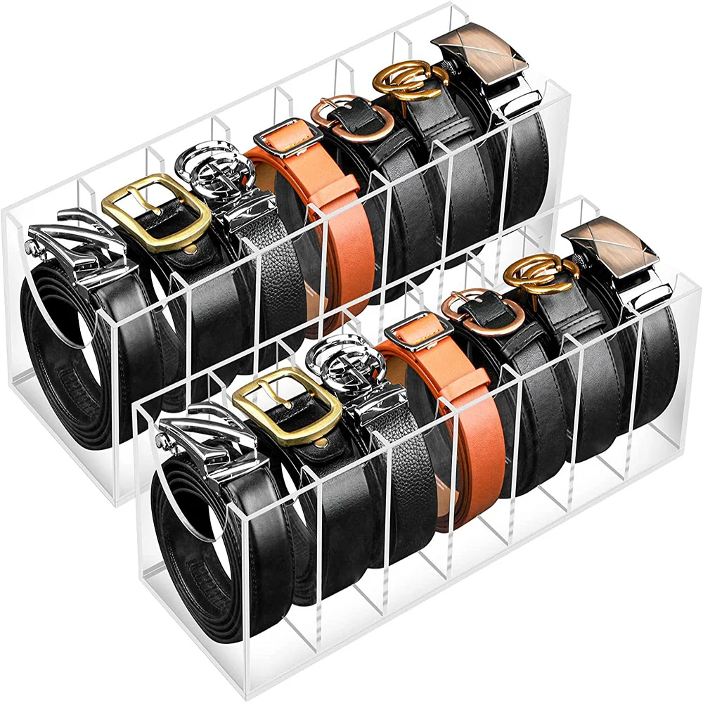 Acrylic-Belt-Organizer-5-8-11-grid-Belt-Holder-Belt-Storage-Organizer ...
