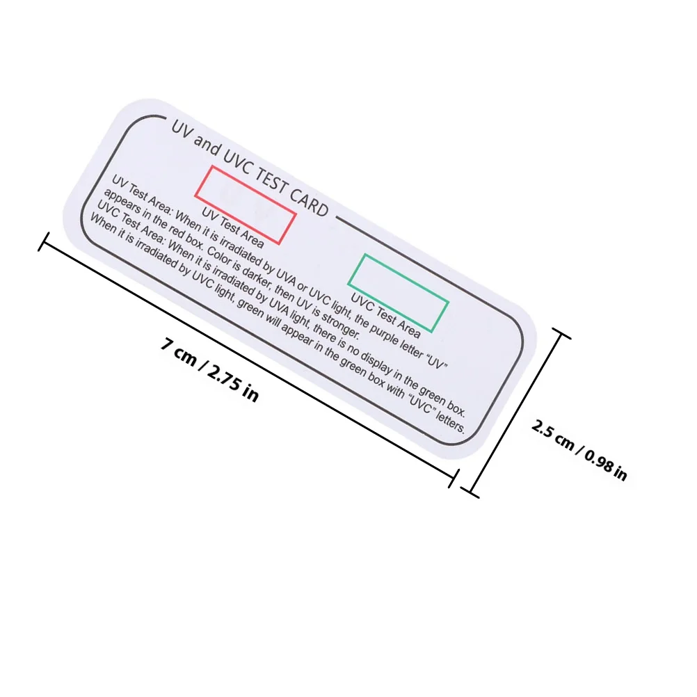 6Pcs Uv Test Cards Accurate Uva Uvc Detectors Paper Testing Tool Indoor ...
