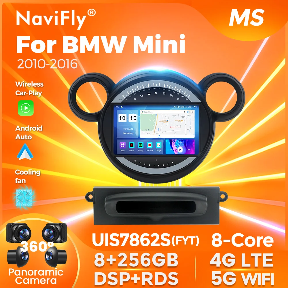 Navifly-4G-LTE-8-256G-Androoid-12-Car-Radio-For-BMW-Mini-Cooper ...