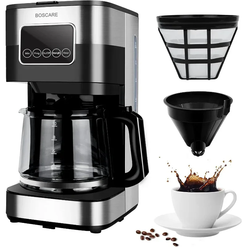 BOSCARE-10-Cup-Programmable-Coffee-Maker-Drip-Coffee-Maker-Mini-Coffee ...