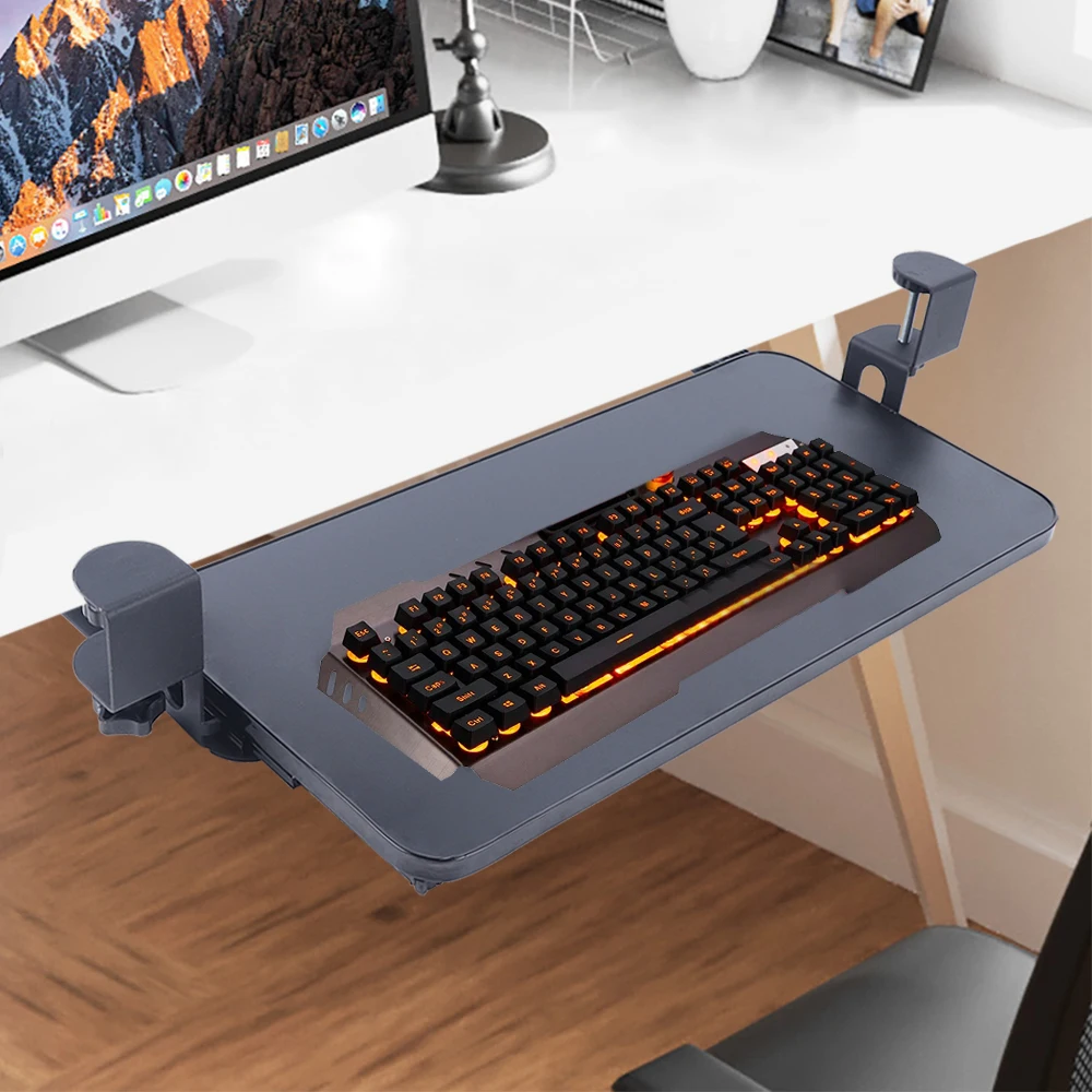 Estante-para-teclado-debajo-de-la-Mesa-soporte-deslizante-para-teclado ...