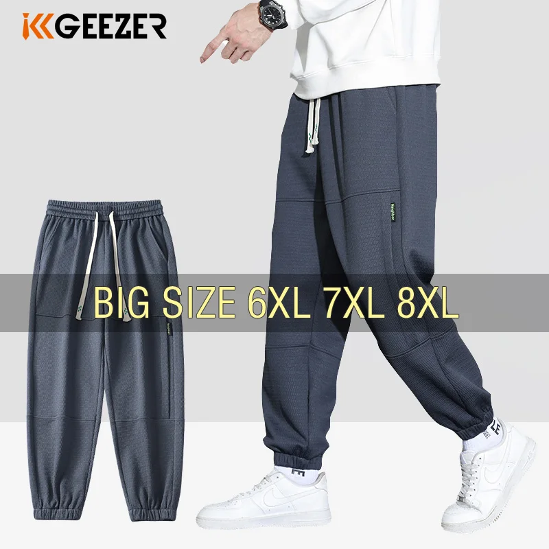 Pants Men Jogger Cotton Oversize Hoodies Trousers 6XL 7XL 8XL Plus Size ...