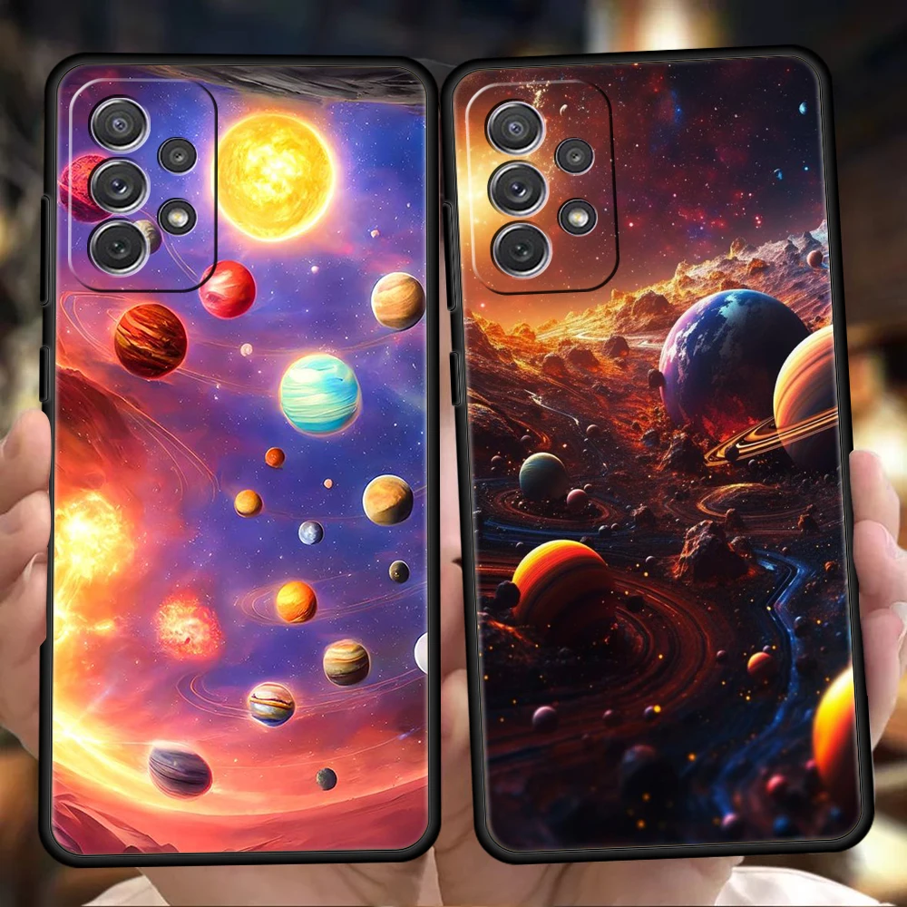 Space Planet Stars Moon Phone Case for Samsung Galaxy A15 A14 A25 A54 ...