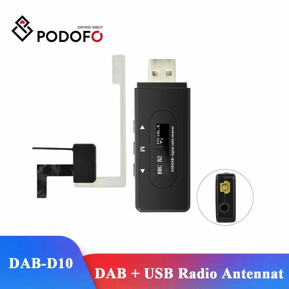 Podofo DAB + Universal FM Audio Forwarding DAB Receiver For Car Radio ...