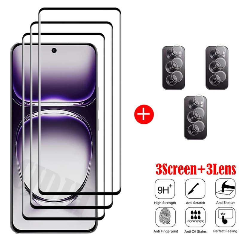 For Oppo Reno 12 Glass Oppo Reno 12 Pro Tempered Glass 9H Full Curved ...