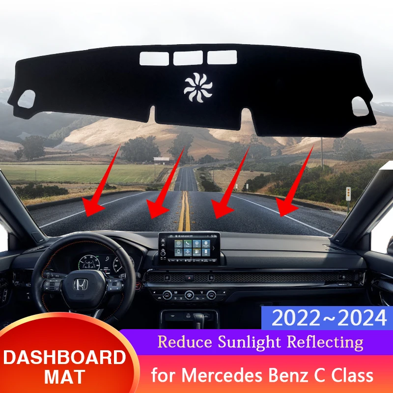 For Mercedes Benz C Class W206 2022 2023 2024 Car Dashboard Dash Mat
