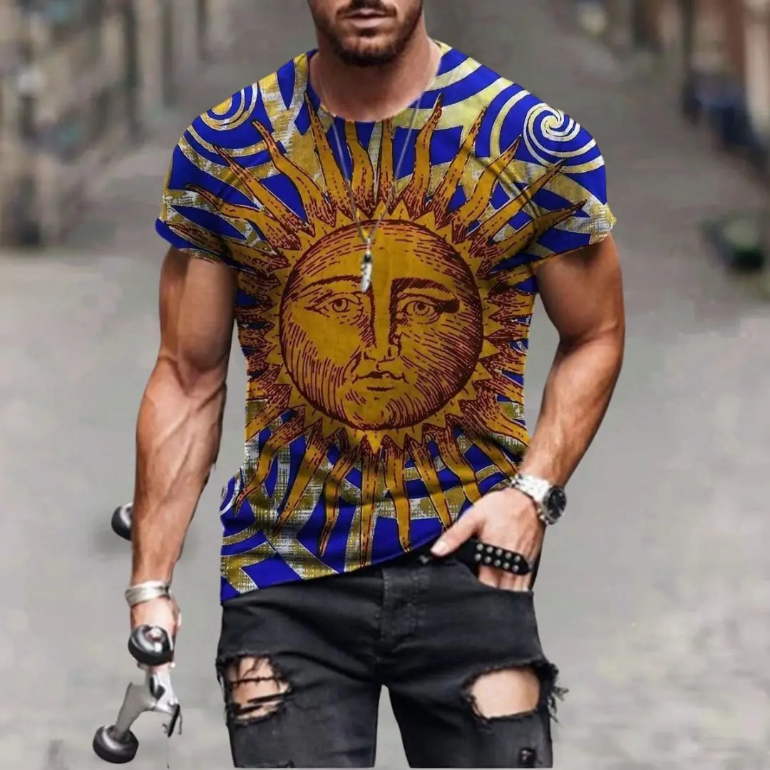 Summer-Men-s-T-shirt-Round-neck-3d-Printed-Round-Neck-Fashion ...