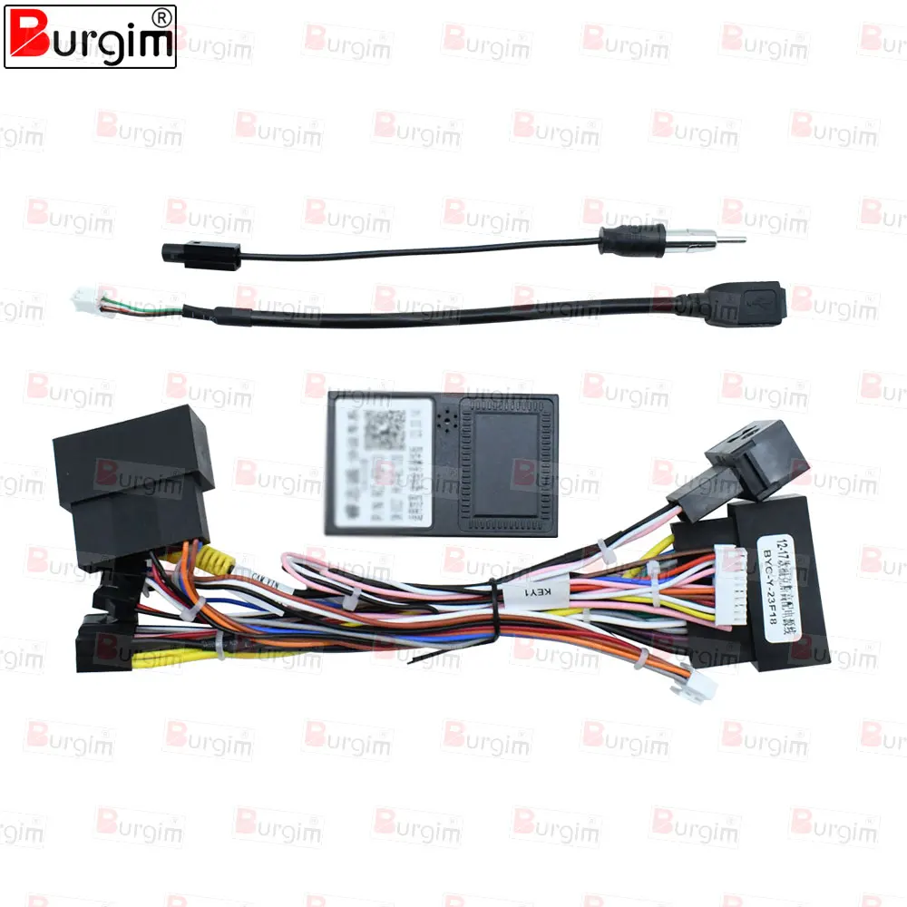 16PIN-Car-Stereo-Power-Cord-Cable-Adapter-Canbus-Decoder-For-Ford ...