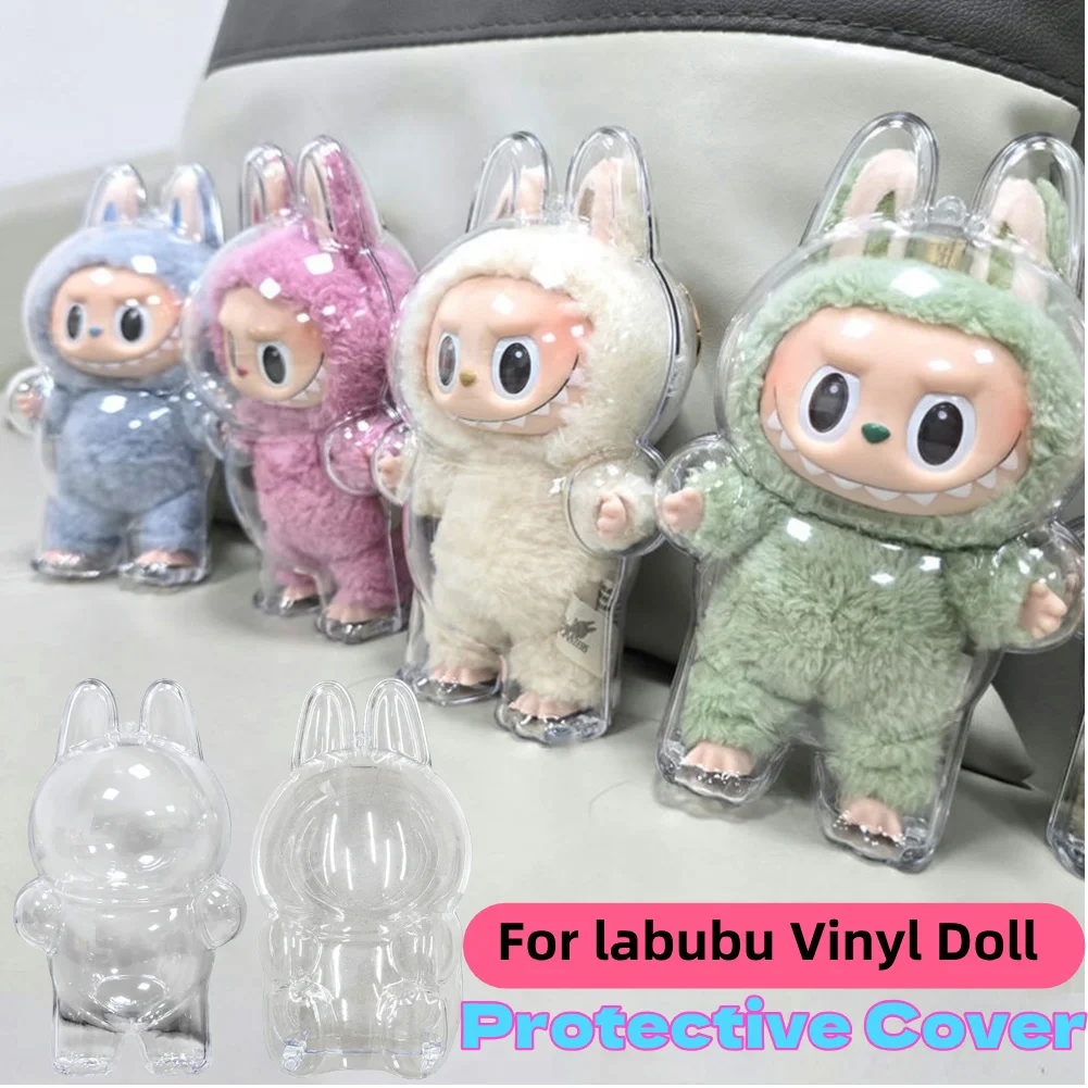 1-5PCS Transparent Protective Case for Labubu 1/2Gen Stand/Sitting ...