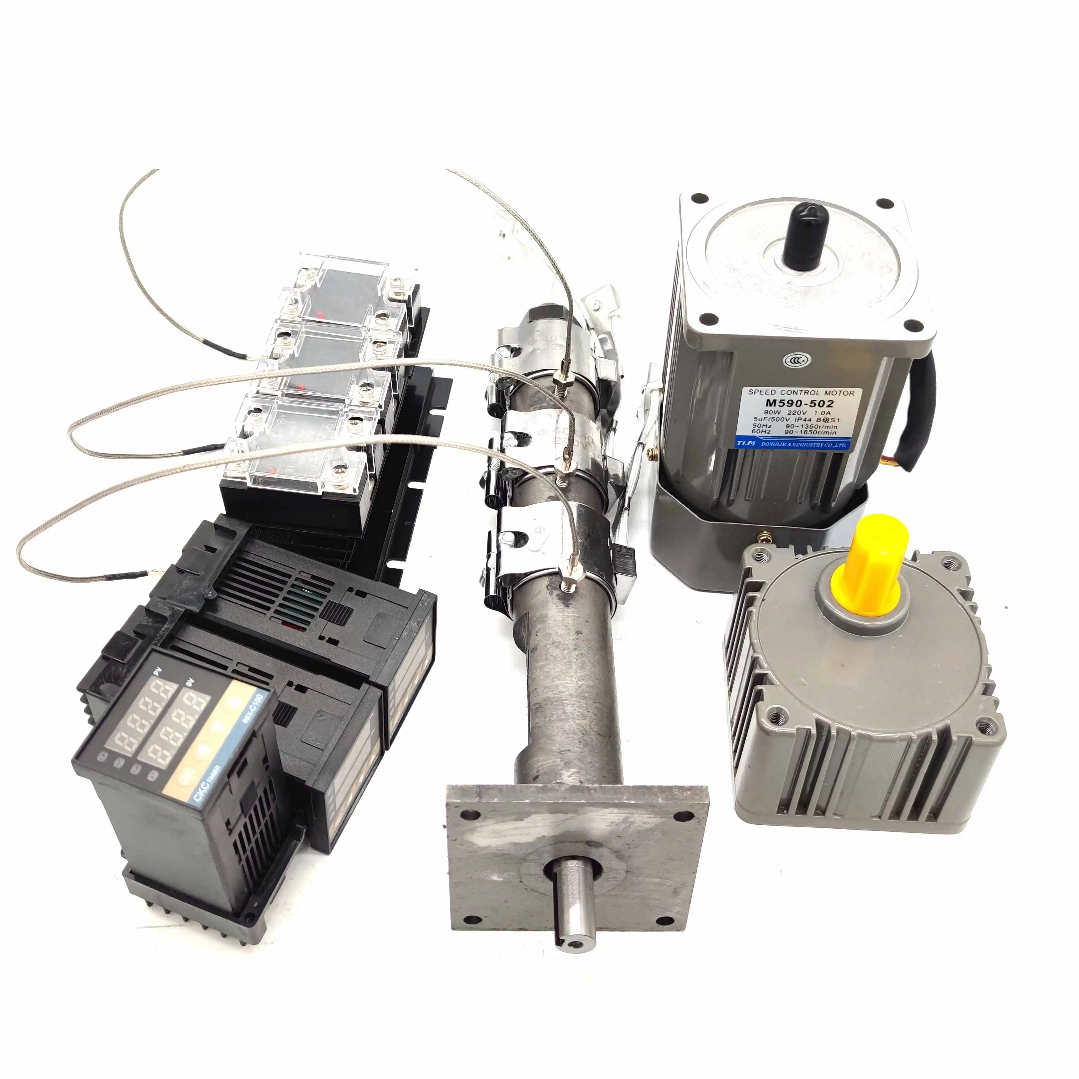 DIY-Extruder-Machine-20mm-Screw-Barrel-Nozzle-Band-Heaters-Temperature ...