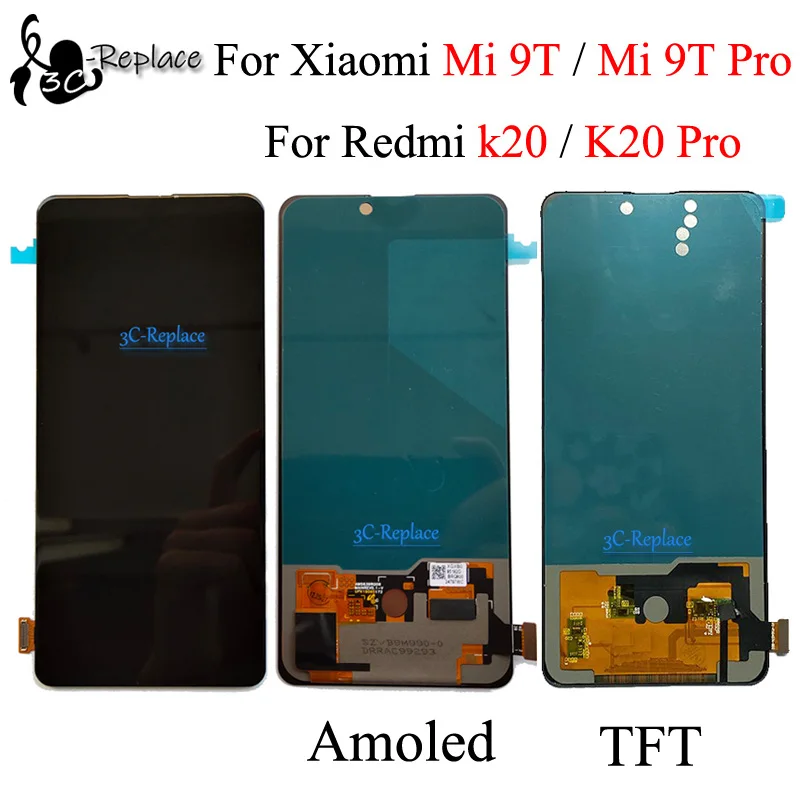 Pantalla LCD Original AMOLED TFT de 6,39 pulgadas para Xiaomi Redmi k20 / K20 Pro / Mi 9T / Mi9T ...