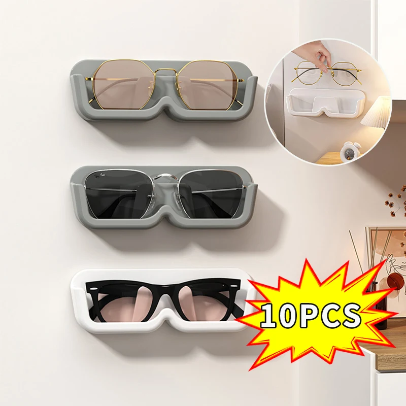 1-3-5-10PCS-Wall-Mounted-Glasses-Holder-Punch-free-Glasses-Storage-Rack ...
