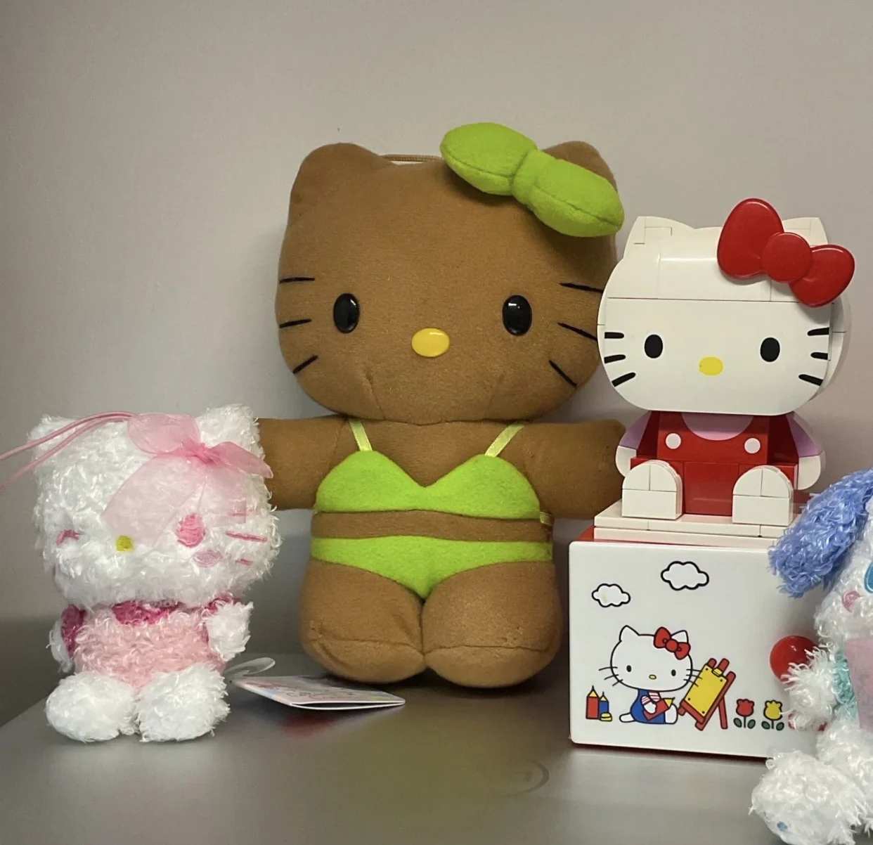 Kawaii Sanrio Hello Kitty Plush Keychain Cute Hawaii Bikini Vacation ...