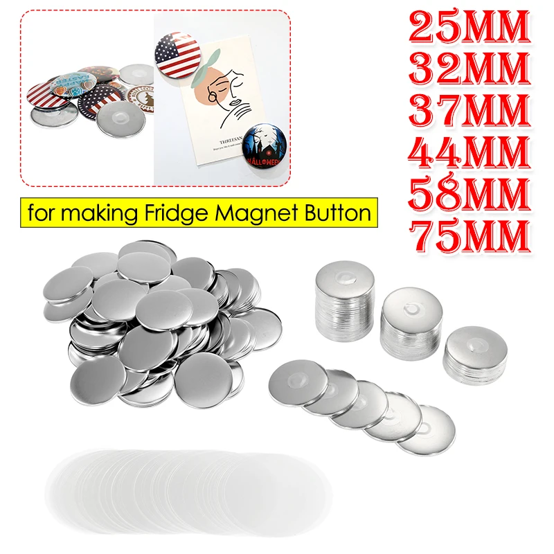 DIY-Magnet-Fridge-Badge-Button-Parts-100PCS-25-32-37-44-58-75mm-Making ...