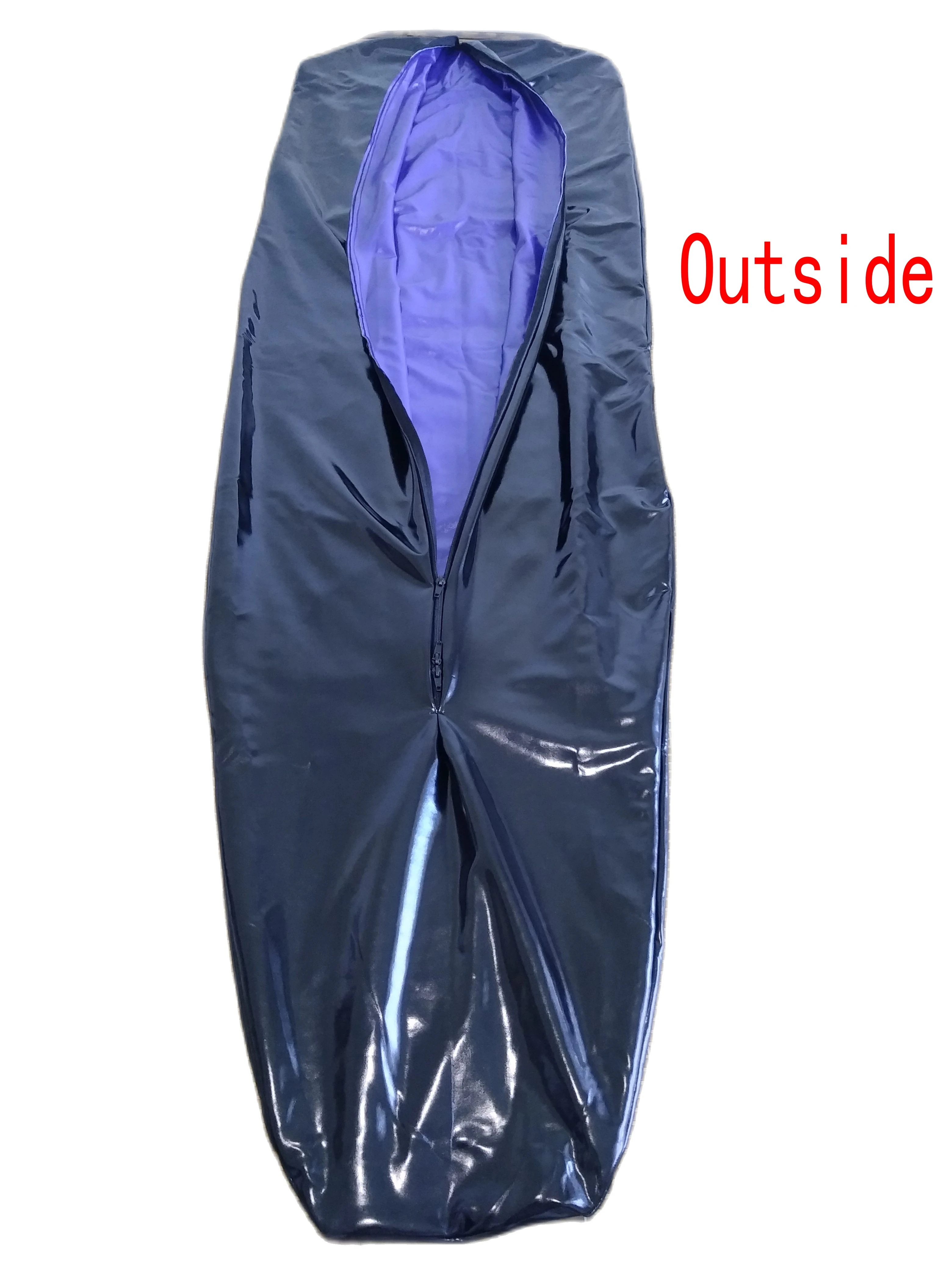 Pvc Bondage Mummy Bag Bdsm Wear Two Side Shiny Faux Leather Sleeping ...