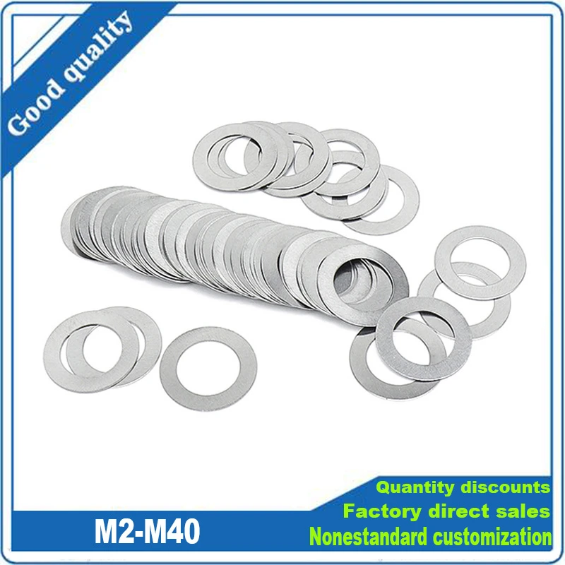 50pcs Din988 304 Stainless Steel Ultra Thin Flat Washer M2 M3 M4 M5 M6 M7 M8 Adjusting Ultrathin ...