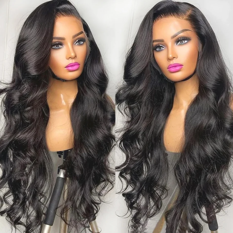 Body-Wave-Lace-front-perruque-perruque-de-cheveux-humains-sans-colle ...