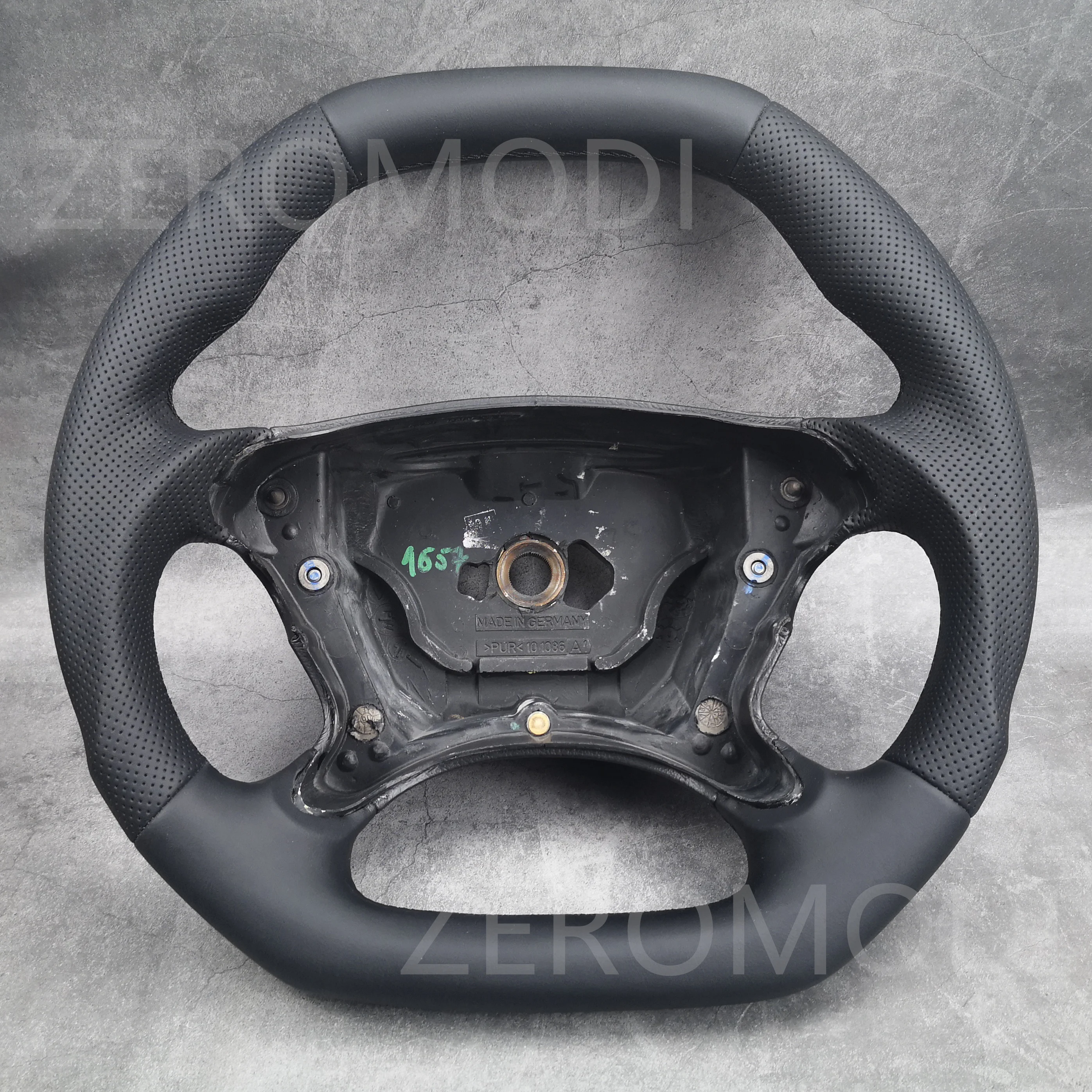 Volante-de-cuero-plano-negro-para-MERCEDES-AMG-W211-SL55-R230-W209-CLK ...