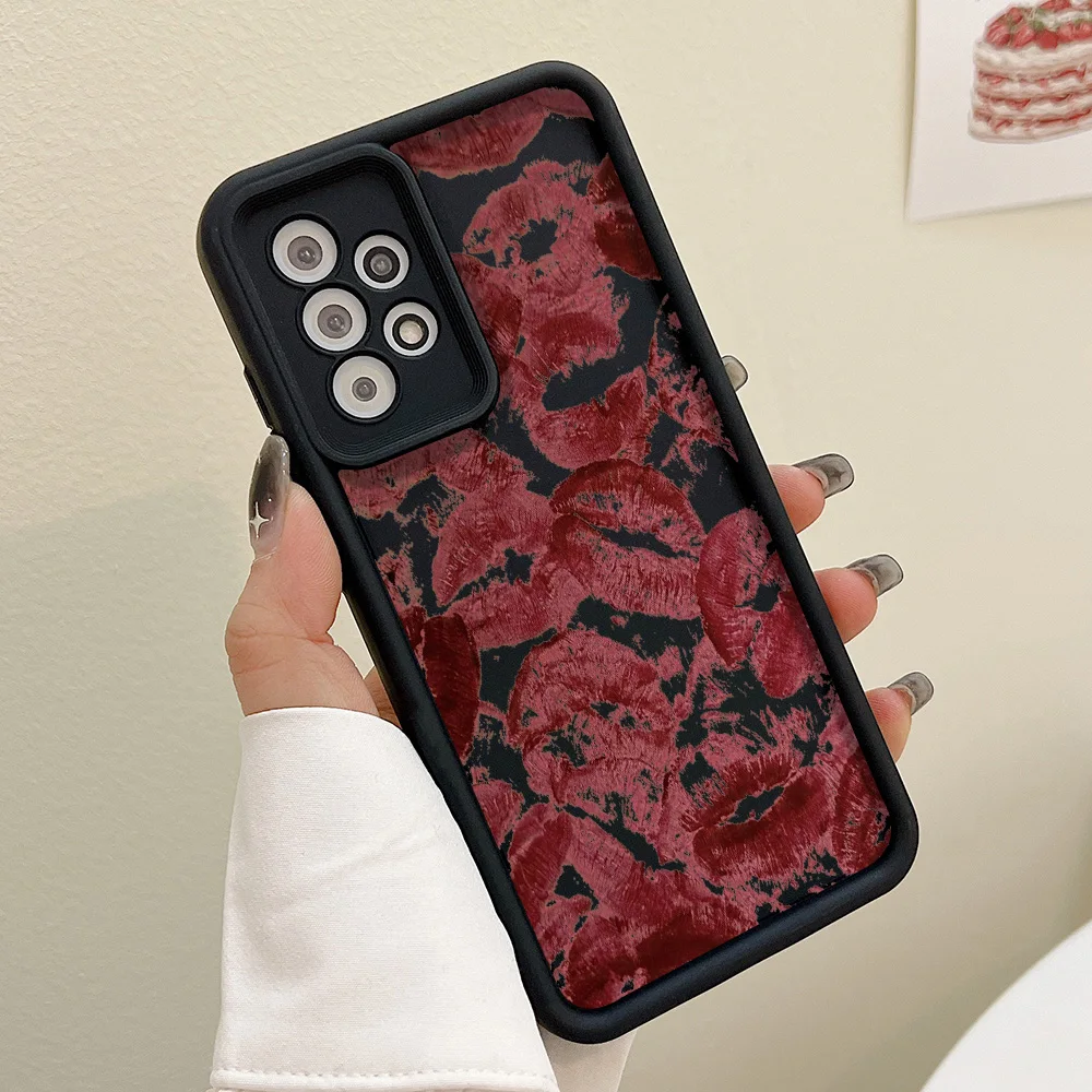 Sexy-Girl-Red-Lips-Phone-Case-For-Samsung-A54-5g-Case-S23-S21-S20-FE ...