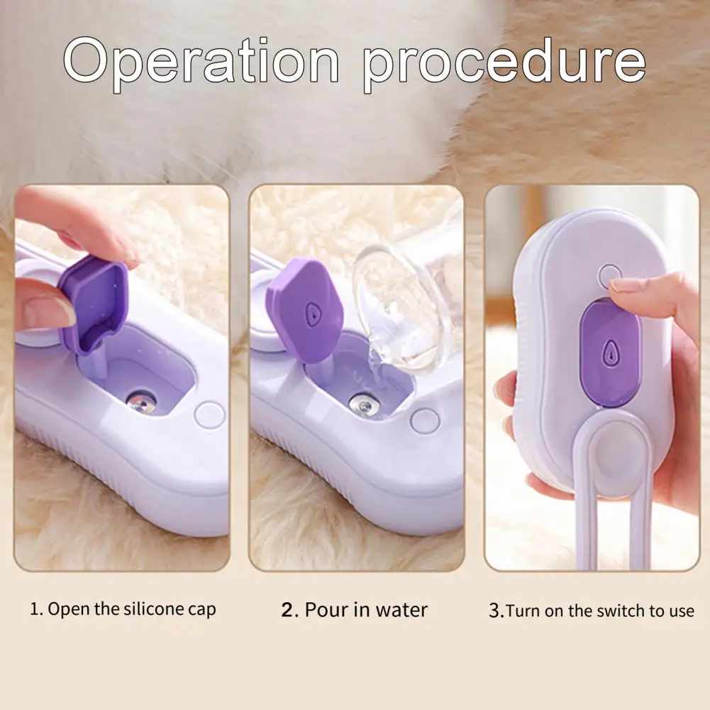 Steam-Cat-Brush-Remove-Static-Flying-Hair-Comb-Pet-Grooming-Tool-with ...