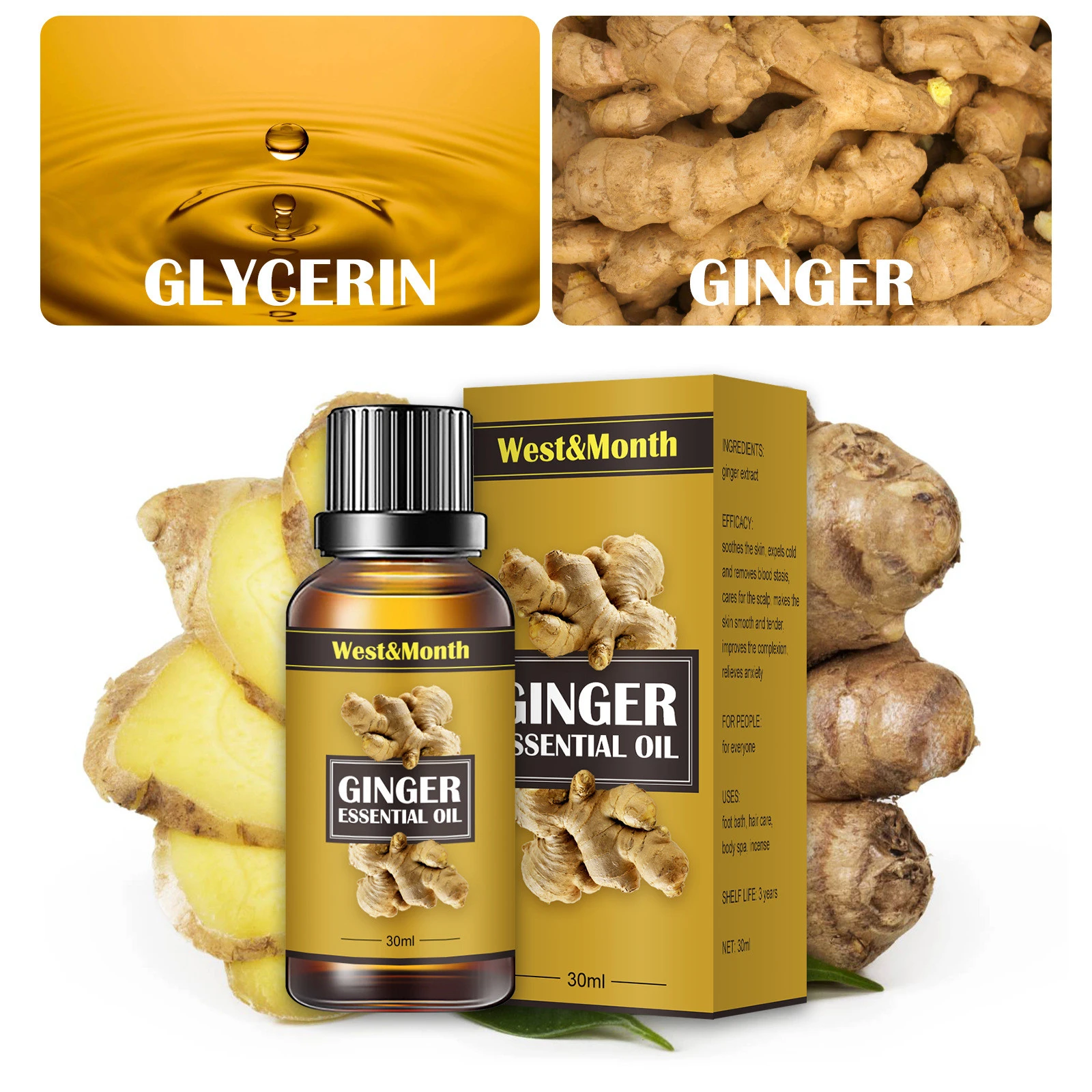 Ginger Slimming Essential Oils Losing Weight Cellulite Remover Hair ...