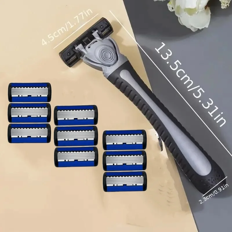 6-Layers-Stainless-Steel-Blade-Men-Women-Manual-Safety-Razor-Hair ...