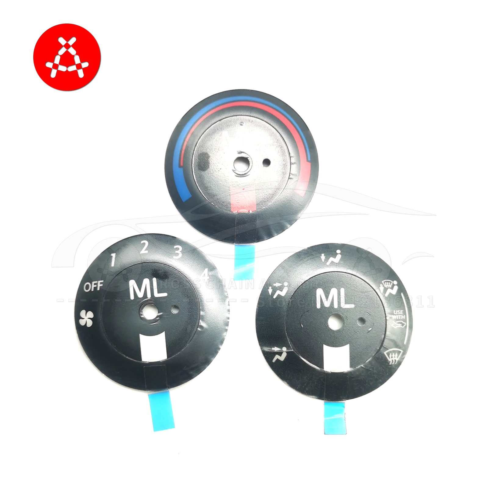 Suitable for the three-car Fit Radio sticker 2003-06 fan knob button ...
