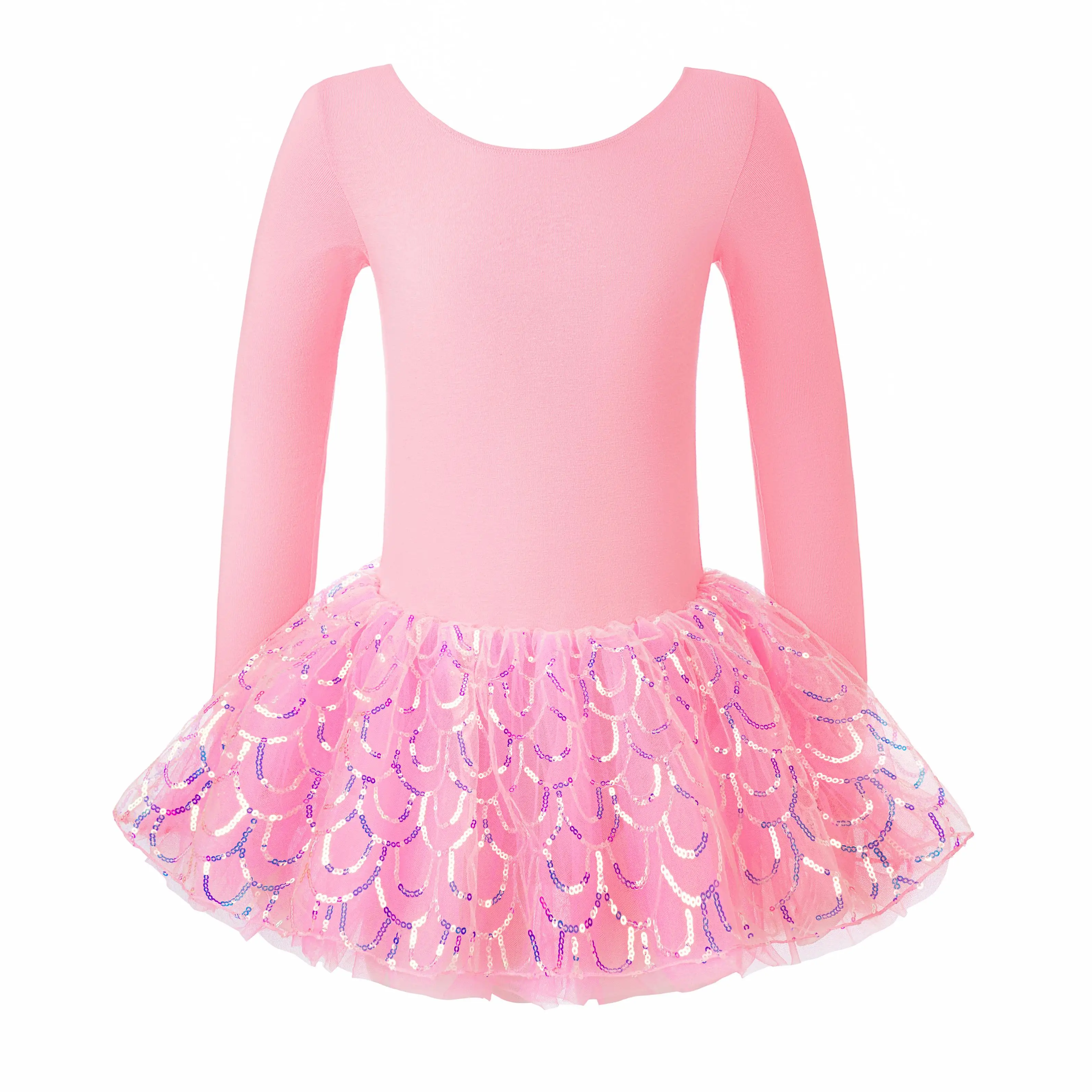 Girls-Dance-Tutu-Leotard-for-Ballet-Long-Sleeve-Sparkly-Sequins-Dance ...