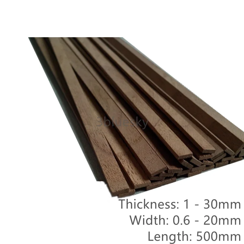Custom-Natural-Black-Walnut-Wood-Strips-Slats-Thickness-1mm-to-15mm ...
