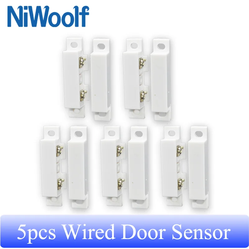 Wired-Door-Sensor-5-Pieces-Window-Detector-For-Home-Security-Burglar ...
