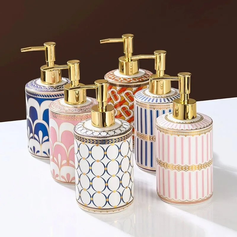 Luxury-Gold-plated-Ceramic-Lotion-Bottle-Gold-Press-Head-Shower-Gel ...