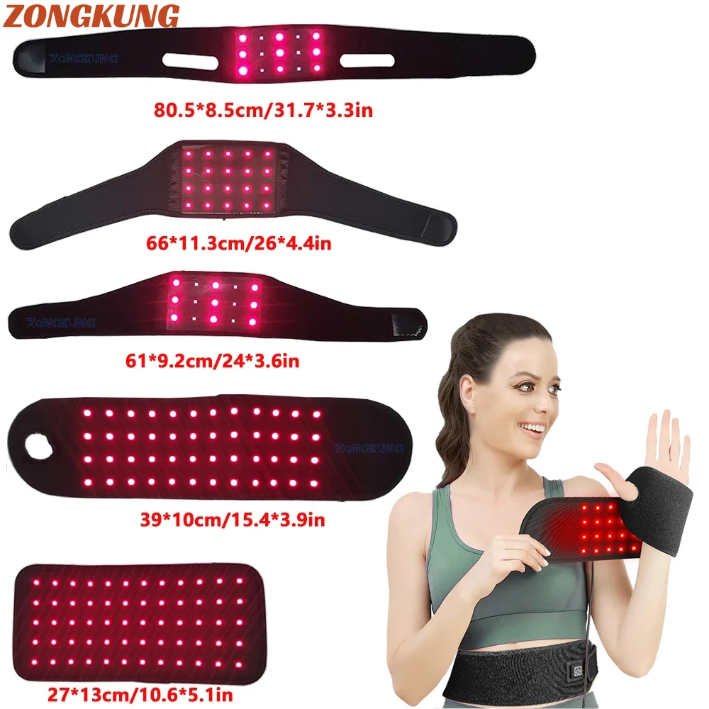 Full-Body-Red-Infrared-LED-Light-Belt-660nm-850nmPain-Relief-Wrap-Burn ...