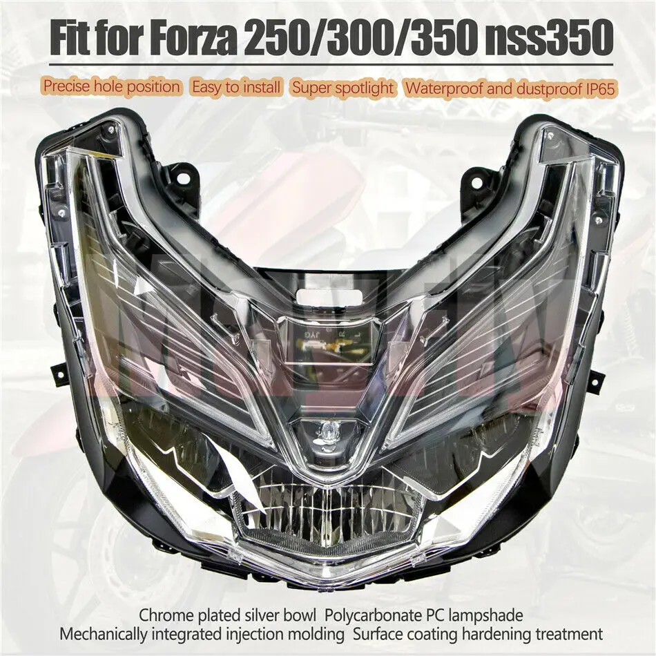 Fit For Honda 2018 - 2021 Forza 250 300 350 Led Motorcycle Headlight ...
