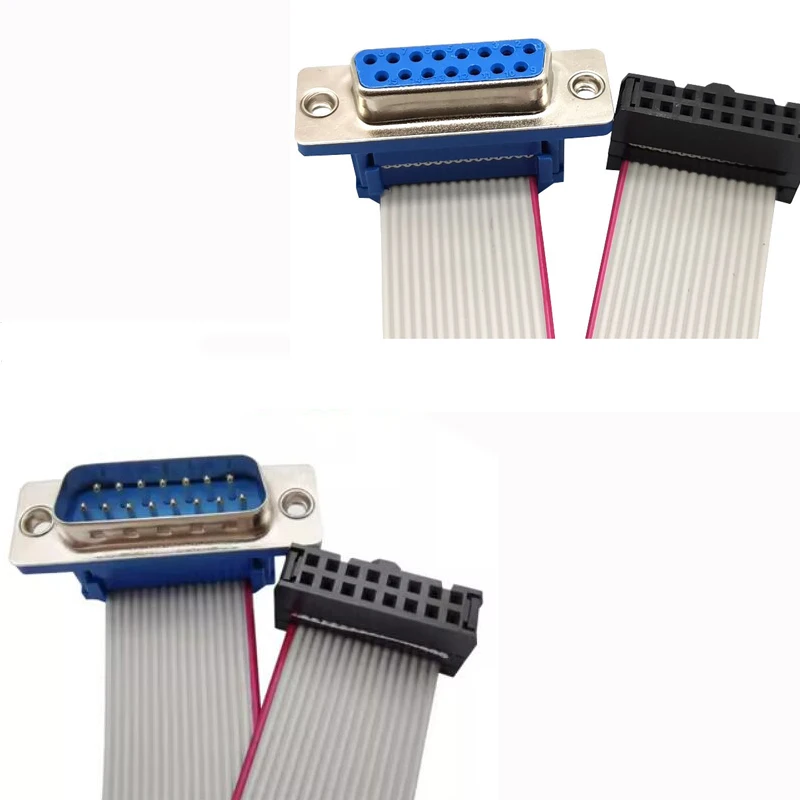 FC 10/16/26/40 To DIDC DB9/15/25/37 Pin Ribbon Cable 2.54mm Pitch Male ...