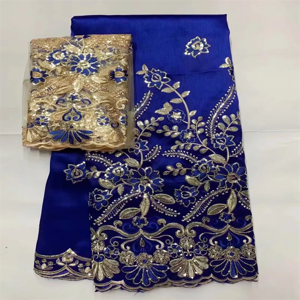 Latest African George Satin Lace Fabric High Indian George Wrappers ...