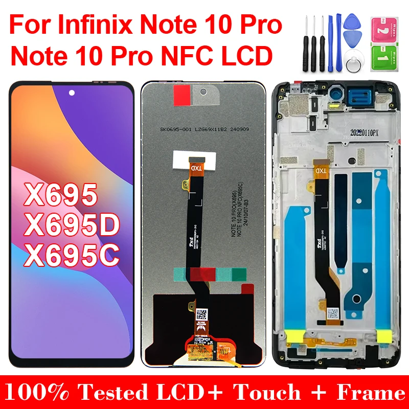 6-95-display-para-infinix-nota-10-pro-x695-x695d-lcd-tela-de-toque ...