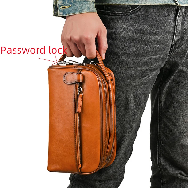 Password-Code-Men-Handbag-Genuine-Leather-Handy-Bag-Storage-Wallet ...