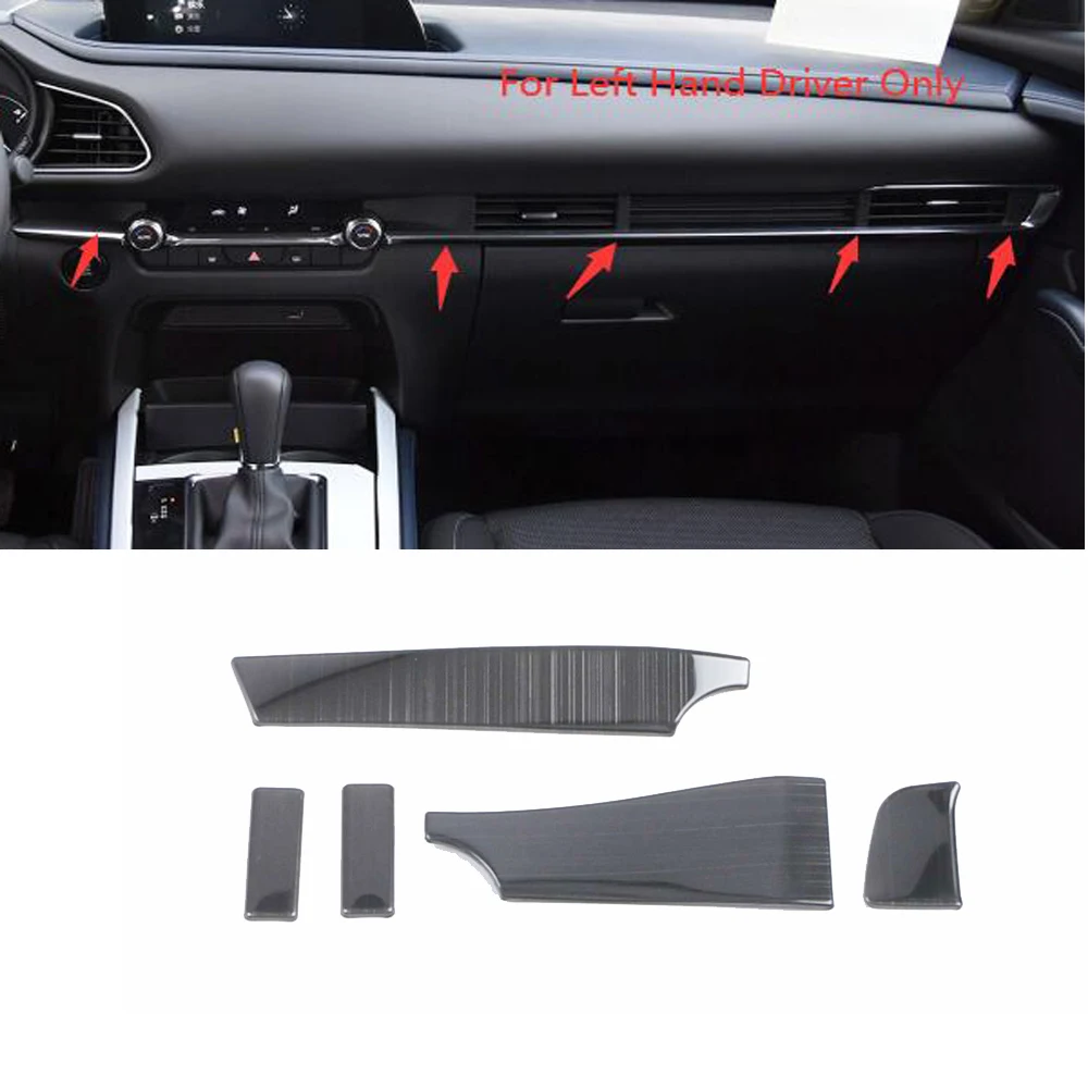 LHD-Panel-Interior-de-acero-negro-para-coche-cubierta-embellecedora-de ...