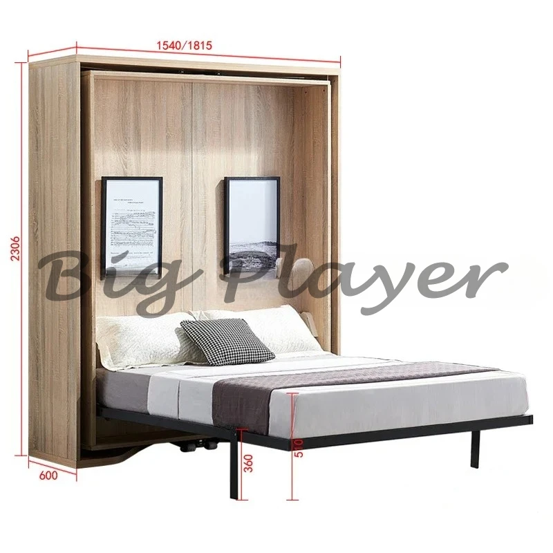 Multipurpose Space-Saving Revolving Silence Vertical Murphy Bed Folding ...