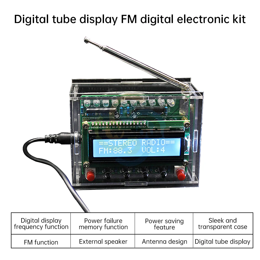 87-108MHZ-FM-Digital-FM-Radio-Assembly-Soldering-Practice-Kit-RDA5807 ...