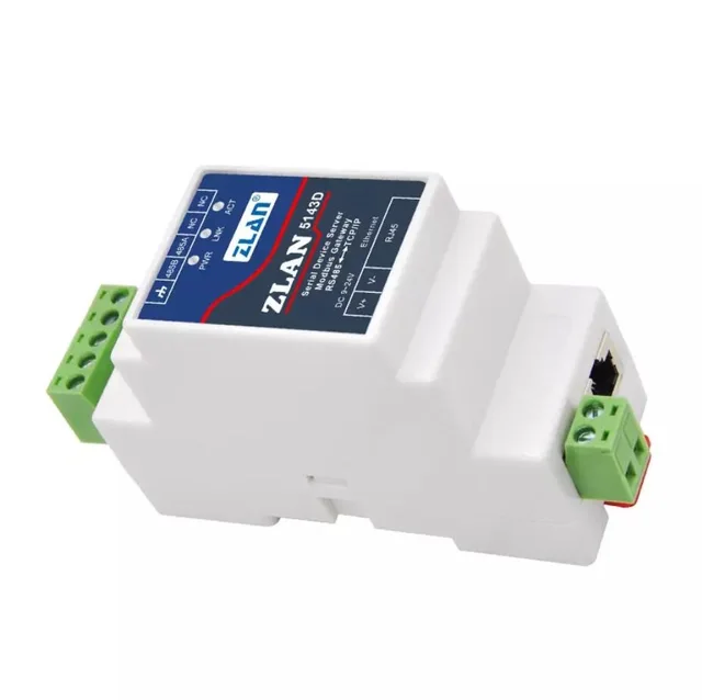 Zlan5143D Din Rail Rs485 Soros Port A Tcp/Ip Ethernet Converter Modbus ...