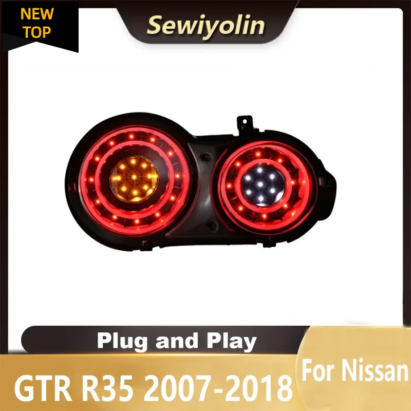 For-Nissan-GTR-2007-2018-R35-Car-LED-Tail-Light-Auto-Lamp-Reverse-Brake ...