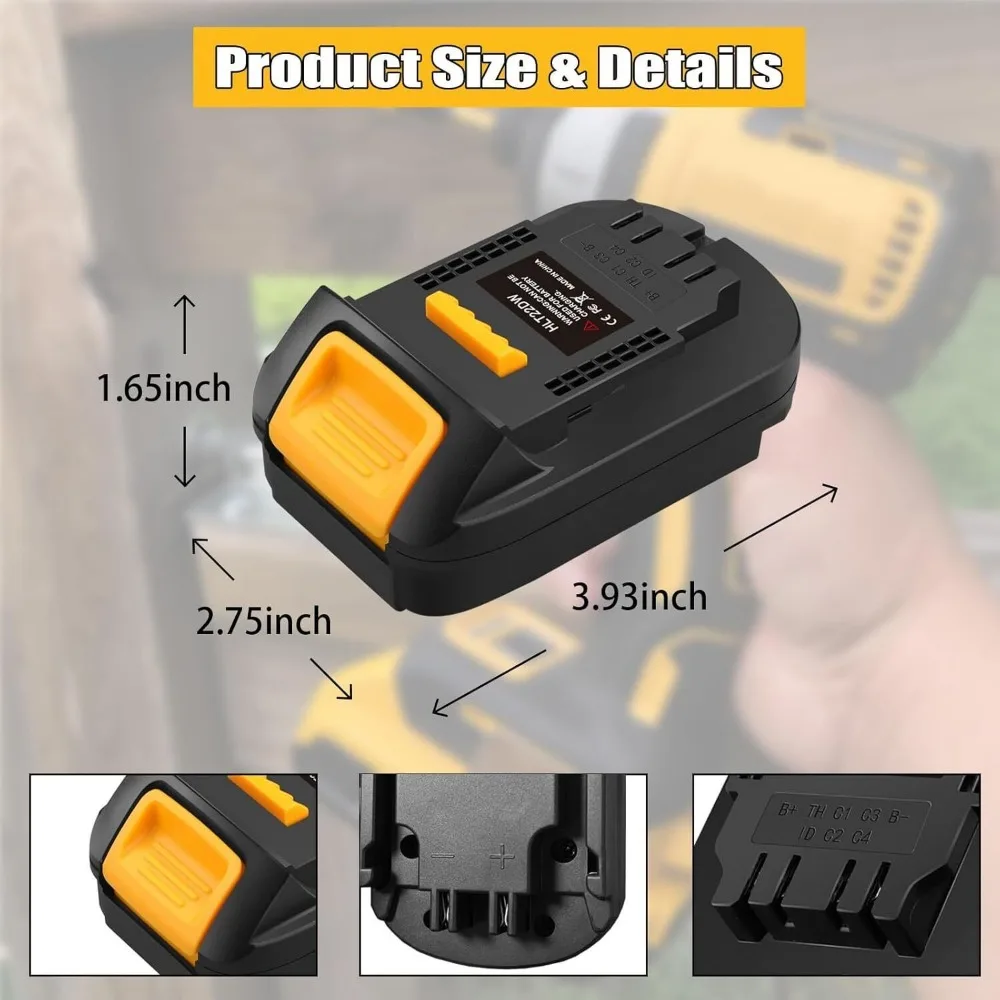 Adapter for Hilti 22V B22 Battery Convert for DEWALT 20V MAX Tool Use ...