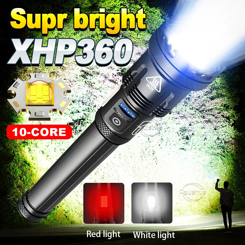 1000000lm Xhp360 Powreful Tactical Flashlight High Power Led ...