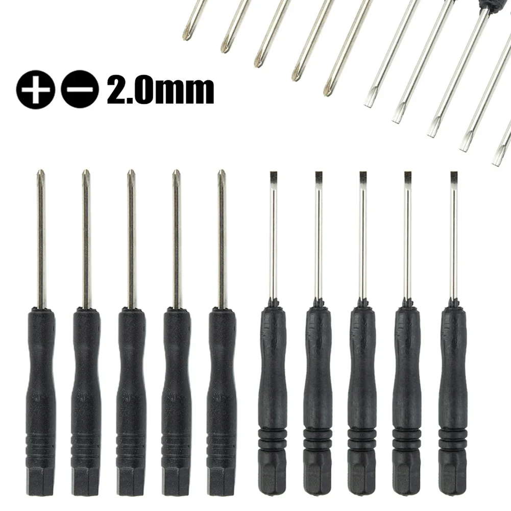 10Pcs-82mm-Small-Screwdriver-Set-Slotted-Cross-Screwdrivers-2mm-Cutter ...