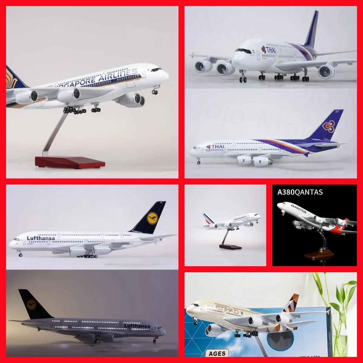 47CM Scale Model A380 Series Model Aircraft Modern Home Decoration ...