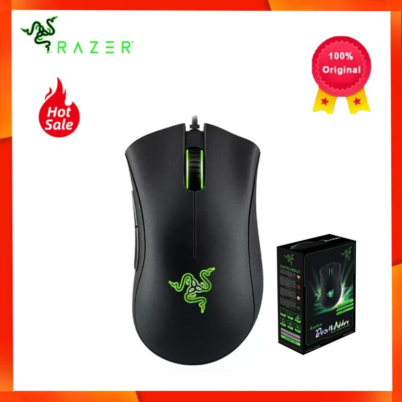 Razer – Souris De Jeu Filaire Deathadder Essentiel, Lumière Verte ...