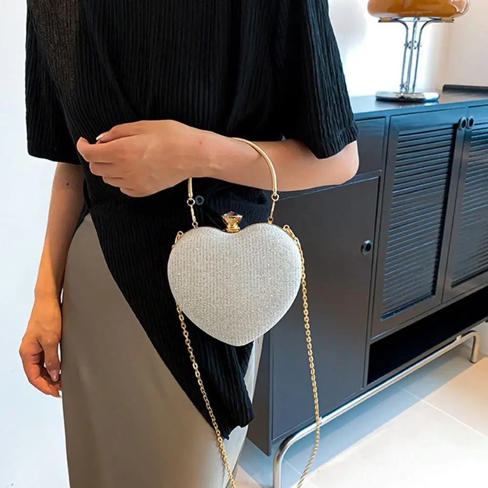 Evening-Clutch-Bag-Women-Bag-Shiny-Handbag-Heart-Shape-Metal-Clutches-Bag-Fashion-Chain-Shoulder ...