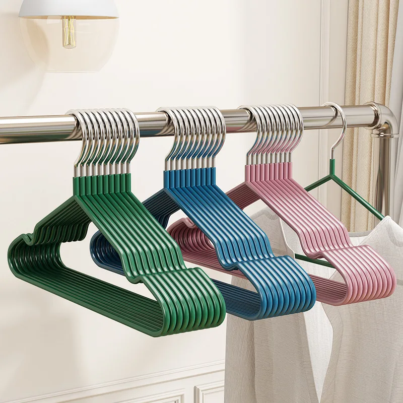 10pcs-Dipped-plastic-hanger-thickened-hanger-seamless-adult-support ...